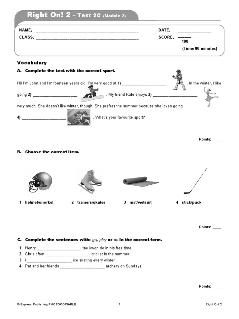 06 Right On 2 - Test 2C - Mod 2 | PDF | Western Cuisine | Regional ...