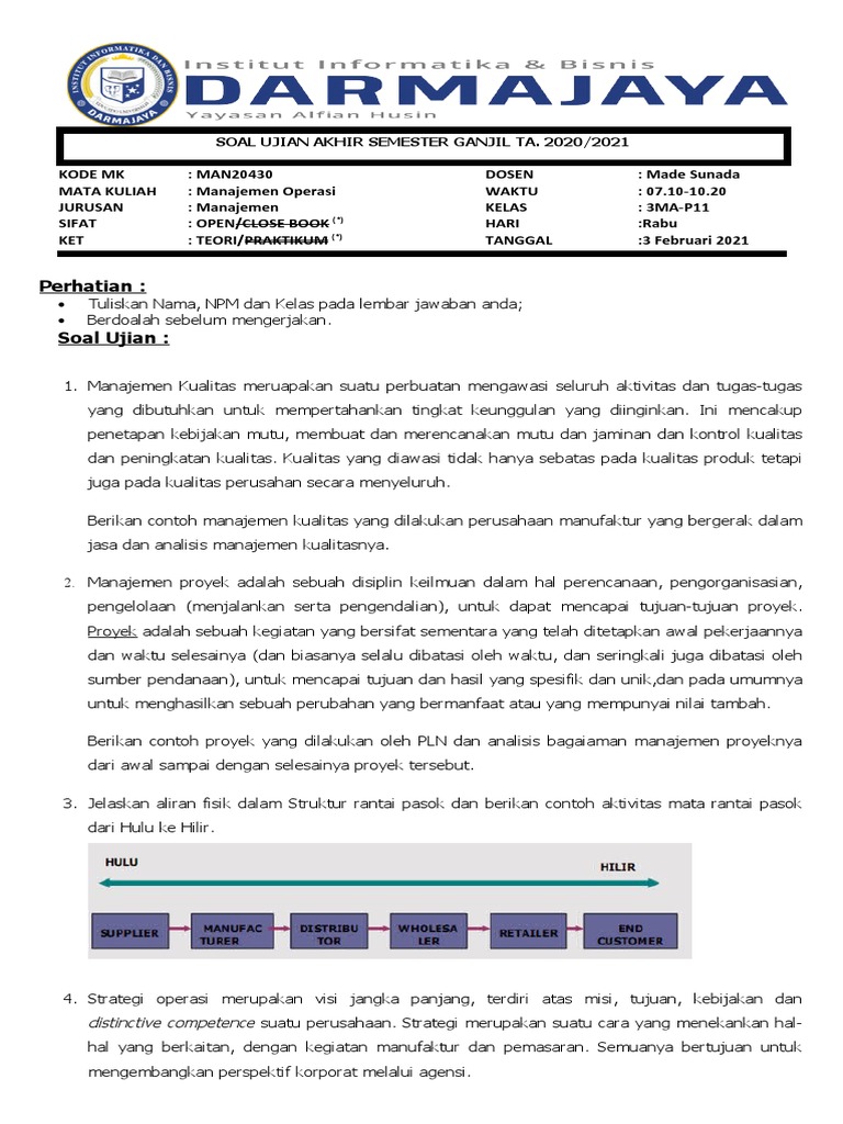 Soal UAS MO 3MA-P11 | PDF