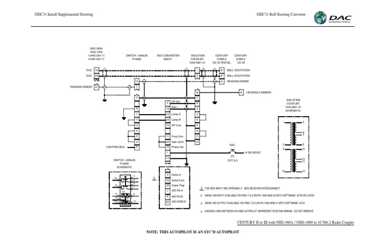 Century II or III With NSD 360 or NSD 1000 To 1c388 2 Radio Coupler ...
