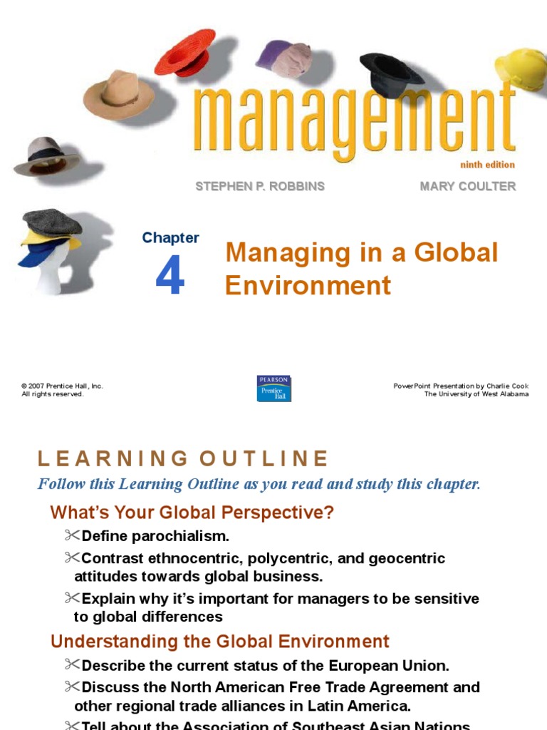 Chapter 4 - Managing in A Global Environment | PDF | Economies | Trade