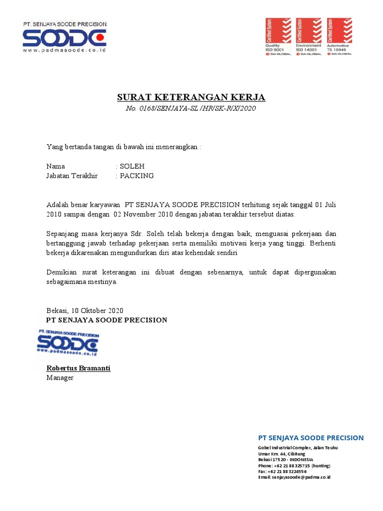 Senjaya Soode Precision | PDF