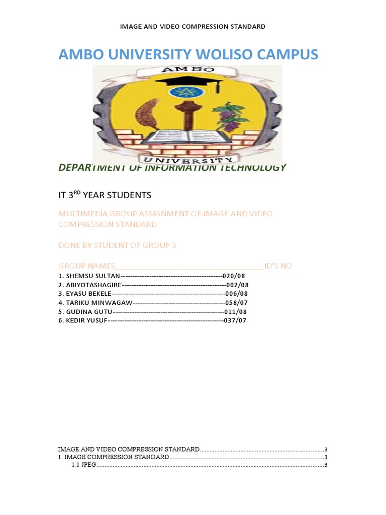 Ambo University Woliso Campus: Department of Information Technology ...