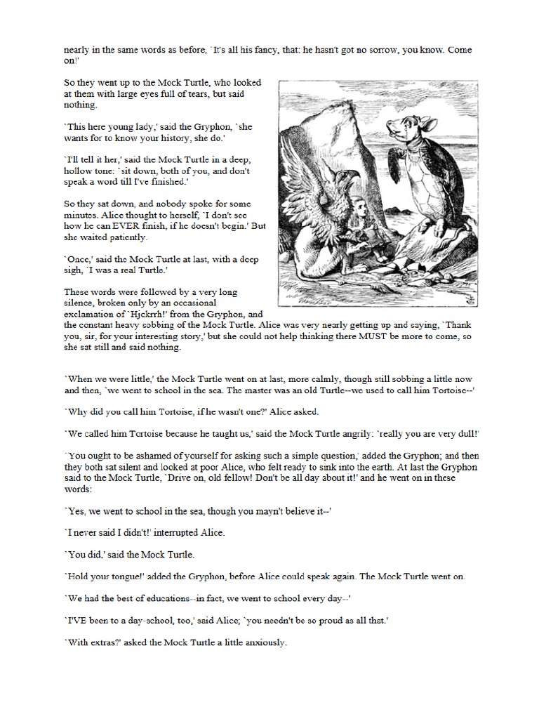 Alice in Wonderland Excerpt | PDF
