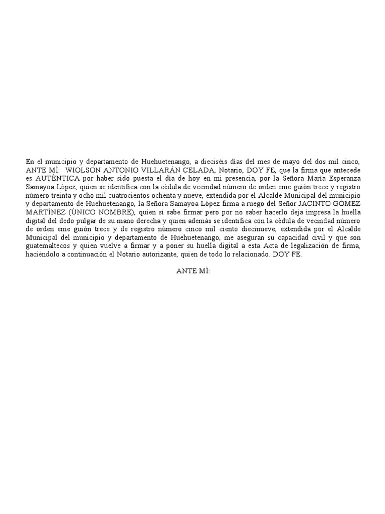 Firma a ruego en escritura pública | PDF | Derecho
