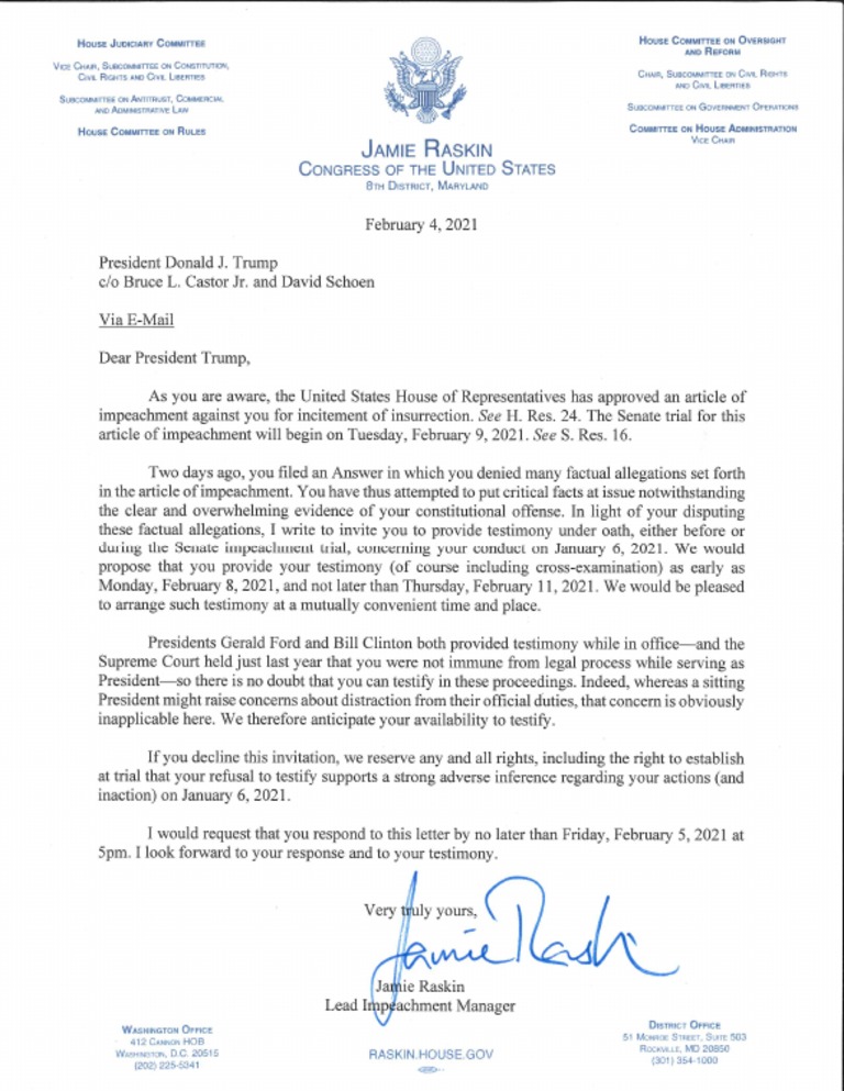 President Trump Letter | PDF