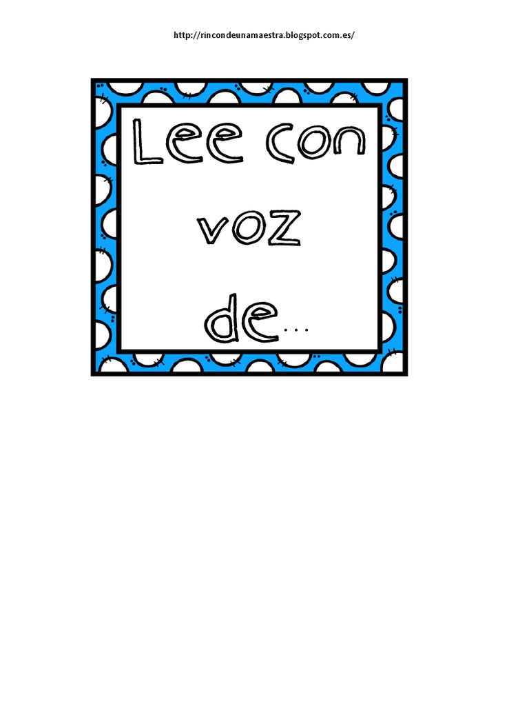 Letrero Lee Con Voz De... | PDF
