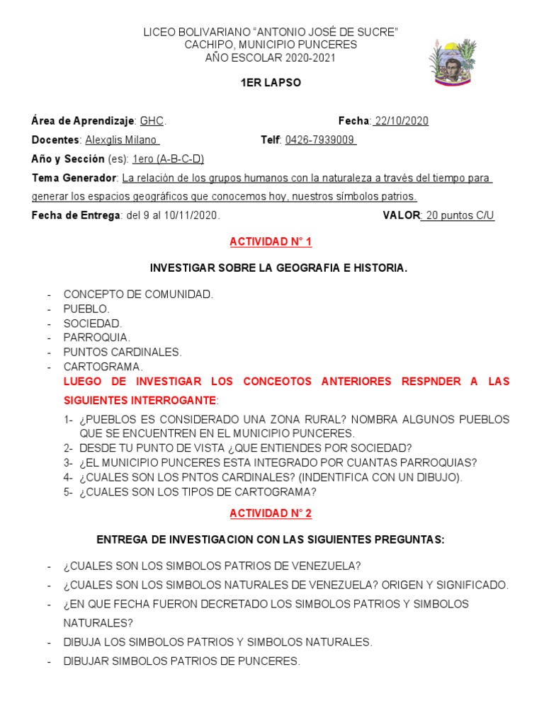 GHC. ACTIVIDAD 1 y 2 | PDF