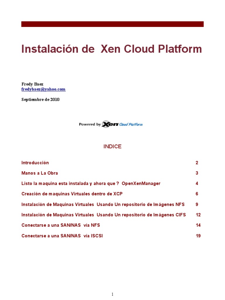 Xen Cloud Platform Install | PDF | Máquina virtual | Servidor (Computación)