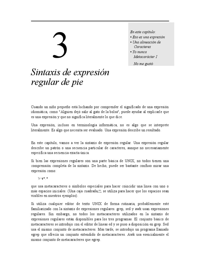 3 Sed&Awk - En.es | PDF | Expresión regular | Notación