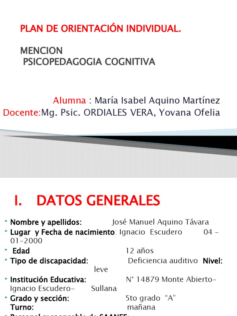 Plan de Orientación Individual | Descargar gratis PDF | Educación ...