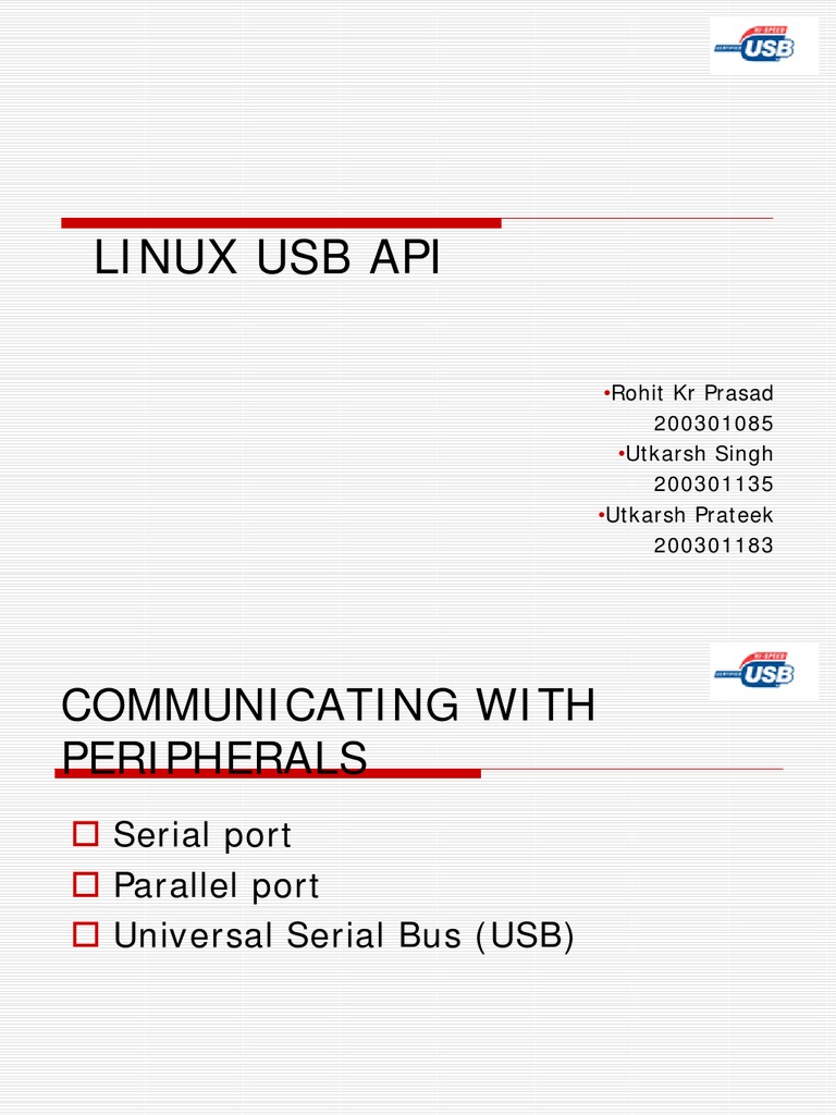 Linux USB API | Device Driver | Usb