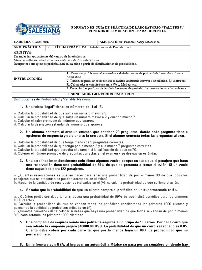 AprendizajePracticoPyE Practica P2 | PDF | Media | Desviación Estándar