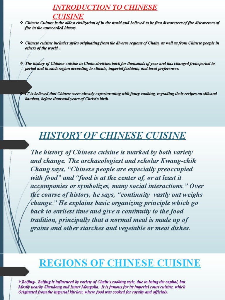An Introduction to Chinese Regional Cuisines and Signature Dishes | PDF ...