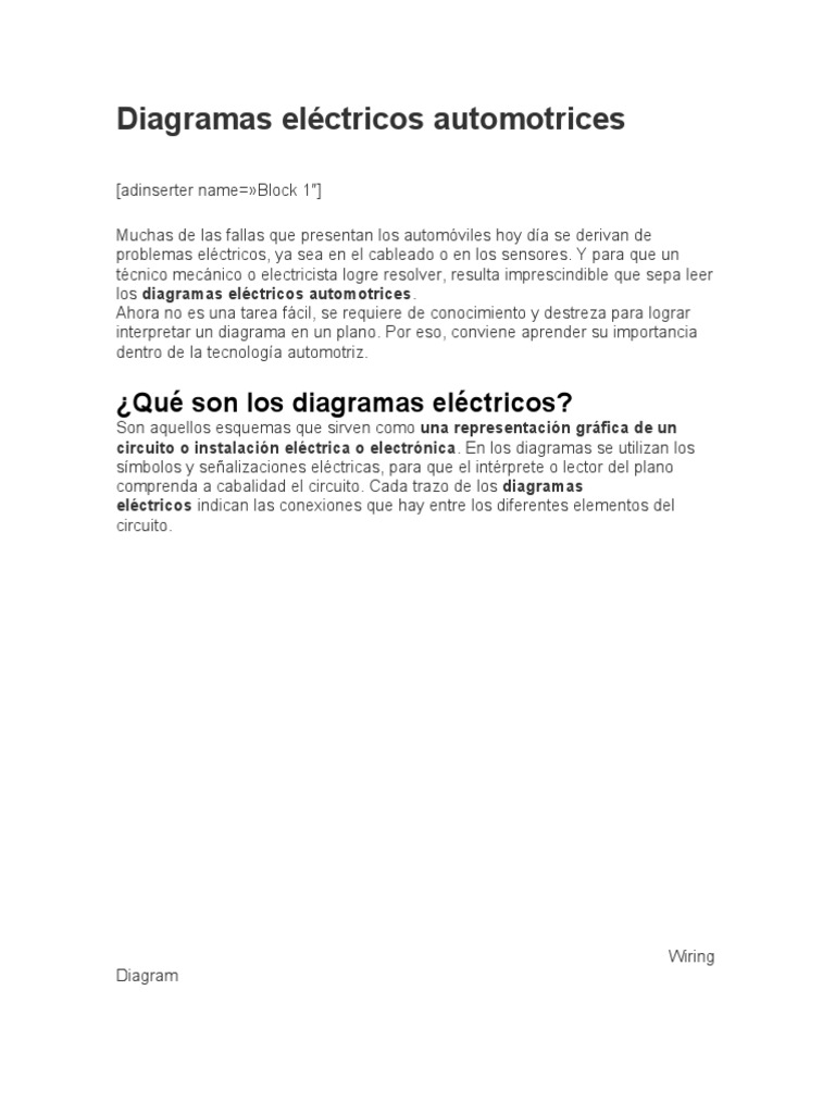 Diagramas Eléctricos Automotrices | PDF | Coche | Red eléctrica