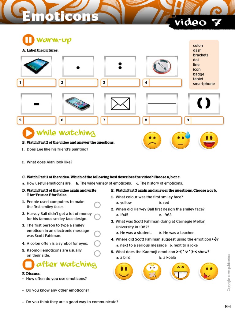 Switch On Worksheets 2 Video 7 | PDF | Symbols | Infographics