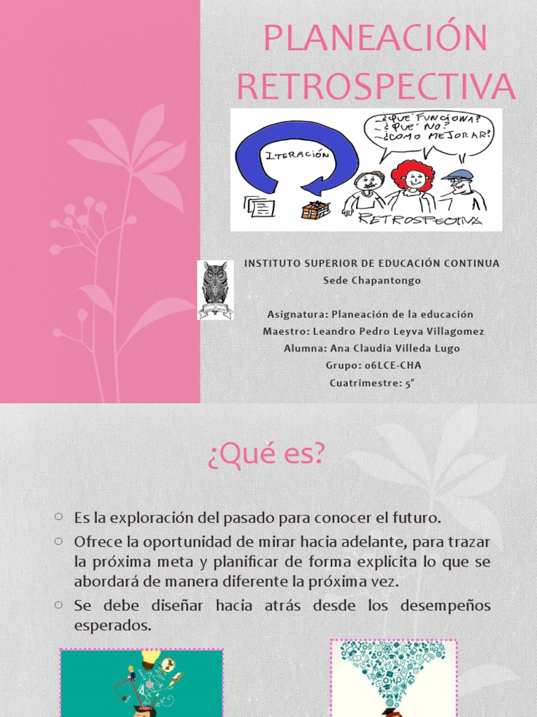 Planeación Retrospectiva en Educación | PDF