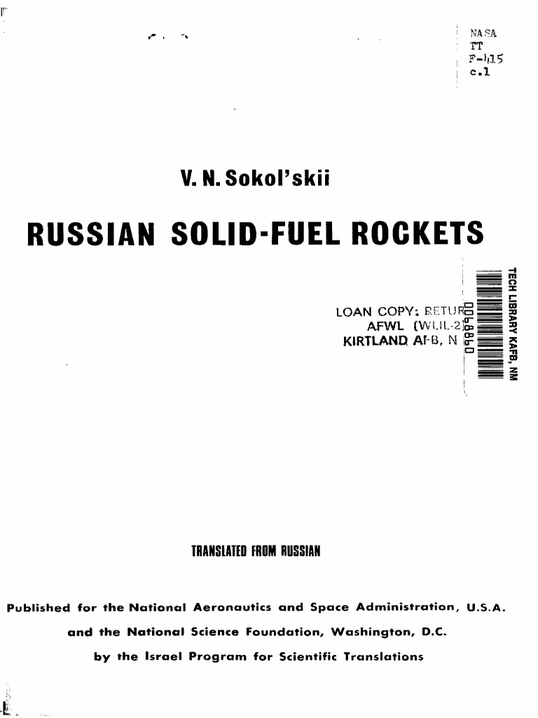Russian Solid-Fuel Rockets | PDF | Rocket | Gunpowder