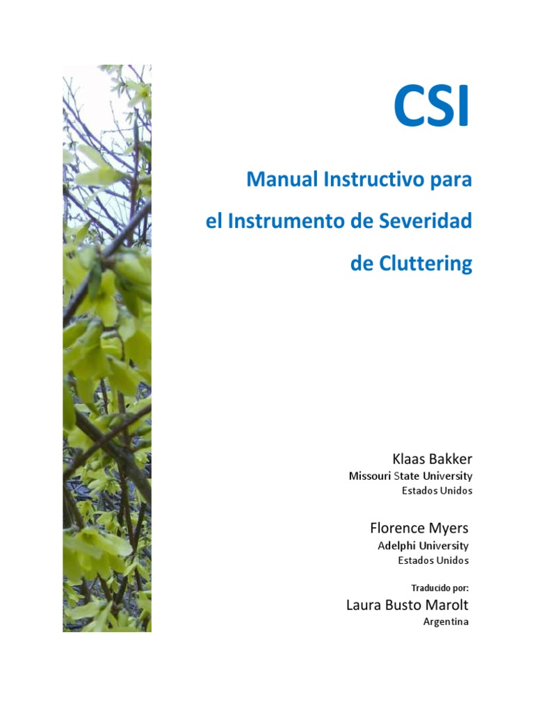 CSI Manual Español | PDF | Software | Evaluación