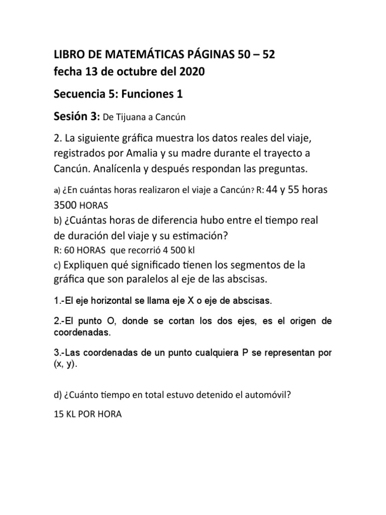 MATEMÁTICAS Fecha 14 de Octubre Del 2020 | PDF