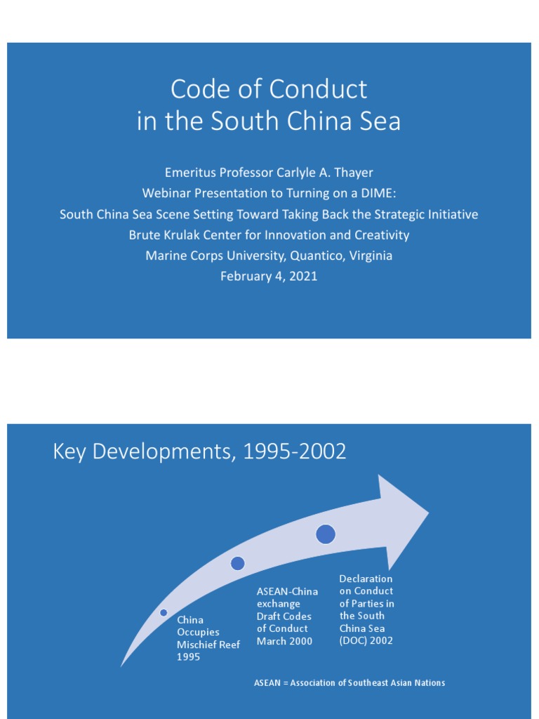 Thayer Code of Conduct in The South China Sea, US Marine Corps ...