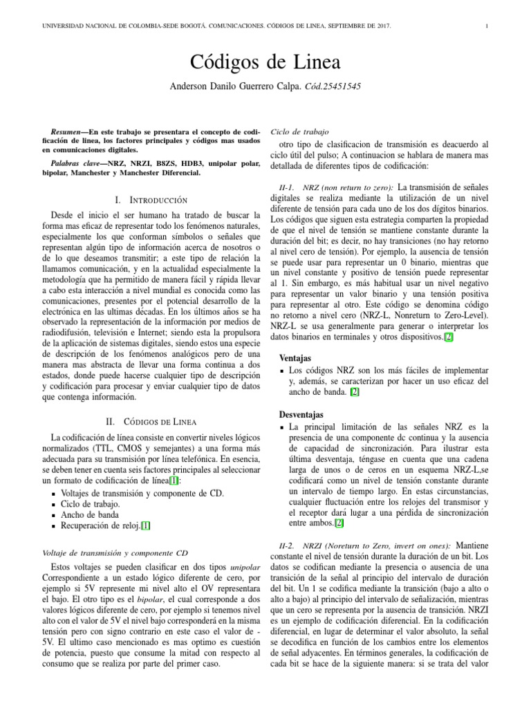 Codigos de Linea | Descargar gratis PDF | Ingeniería en ...