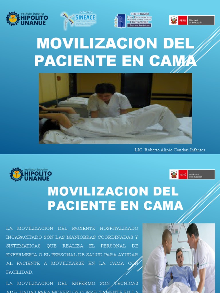 17 Ava Clase Movilizacion Del Paciente en Cama | PDF | Hombro | Especialidades Medicas