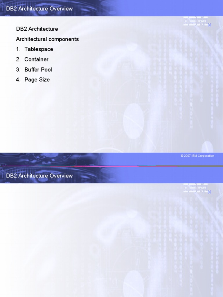 DB2 Architecture Overview | PDF | Databases | Table (Database)