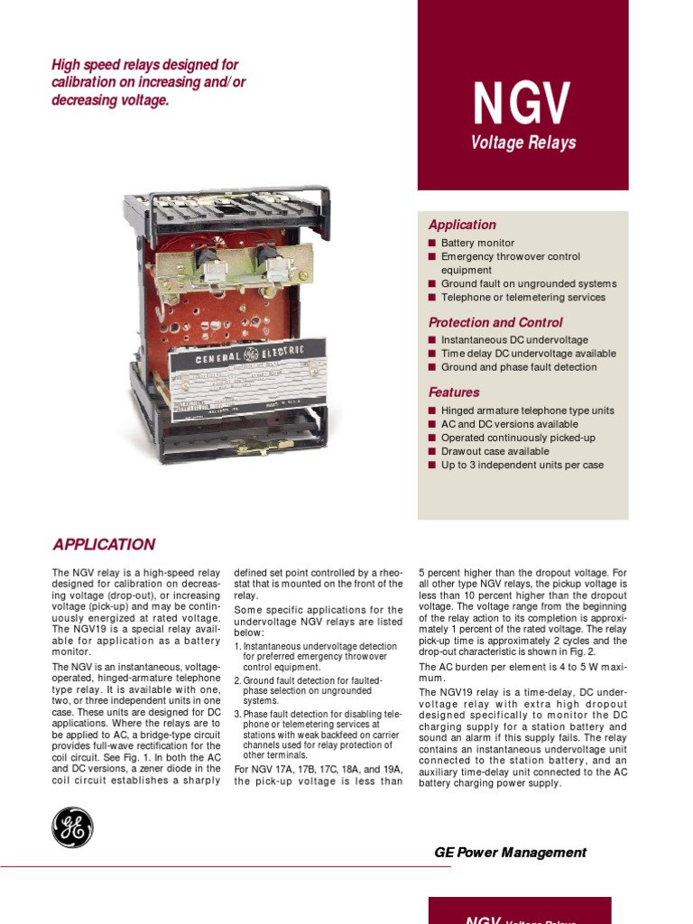 NGV | PDF | Relay | Alternating Current
