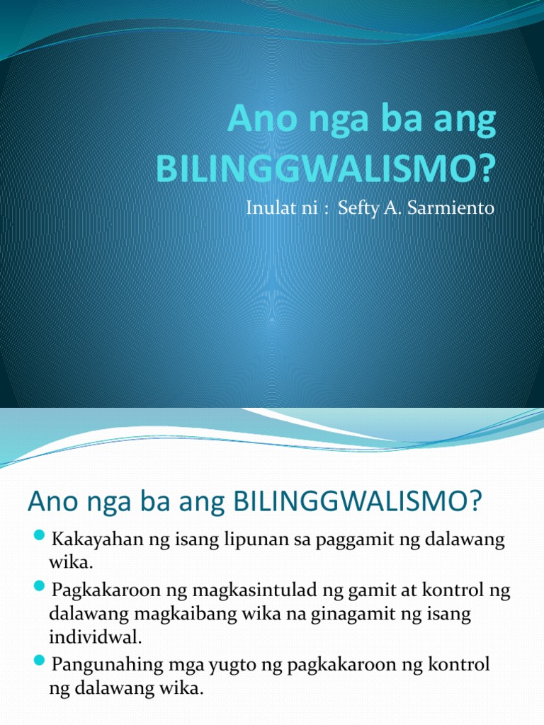BILINGGWALISMO | PDF