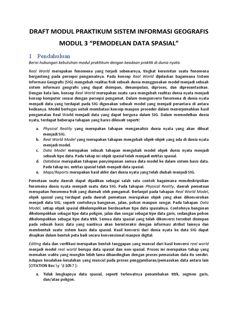Draft Modul 3 SIG | PDF | Teknologi & Rekayasa