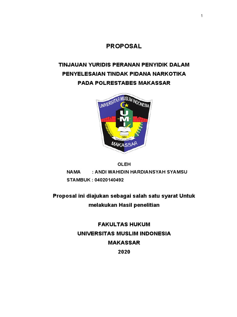 Proposal Andi Wahdin HS | PDF