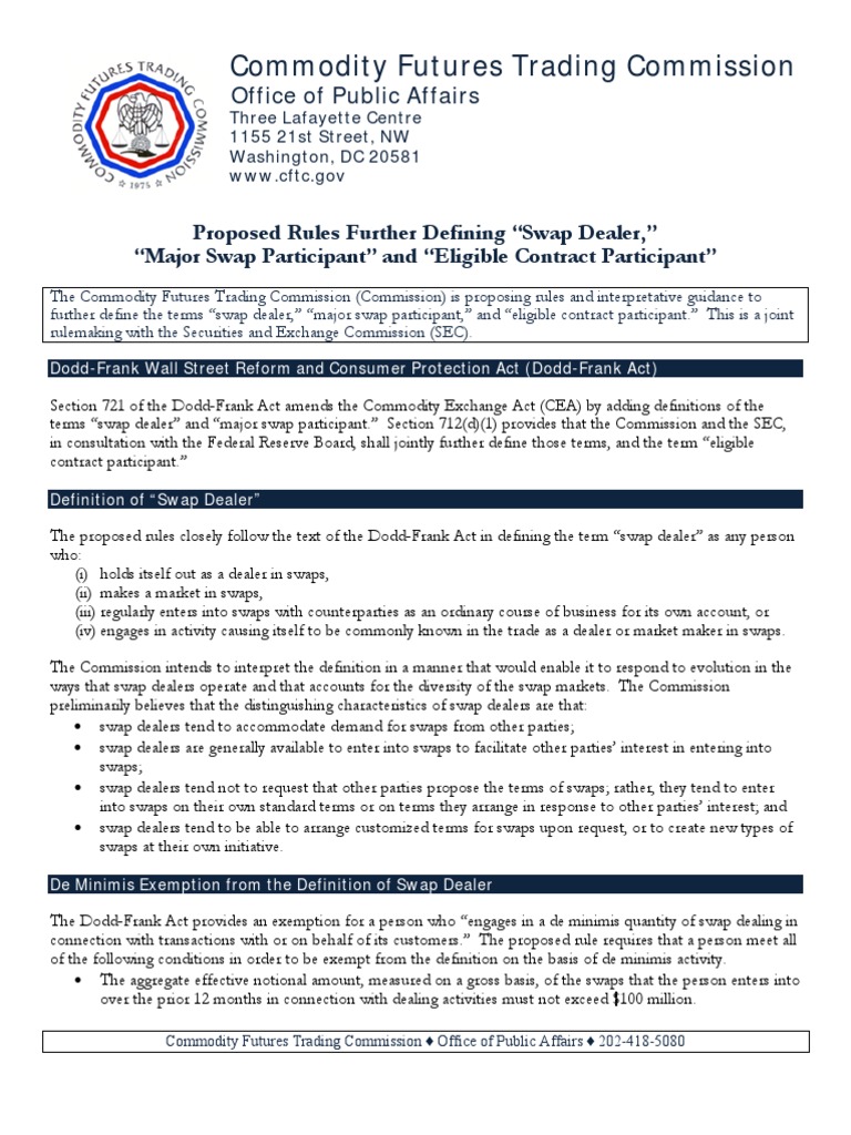 Commodity Futures Trading Commission: Office of Public Affairs | PDF ...