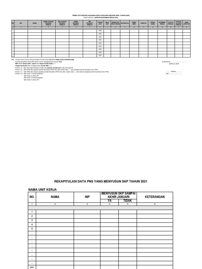 Template Rekon | PDF