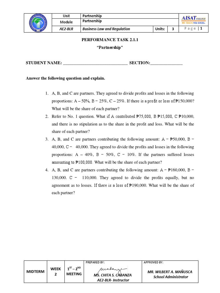 CSC - Performance Task 7 Ae2 BLR | PDF