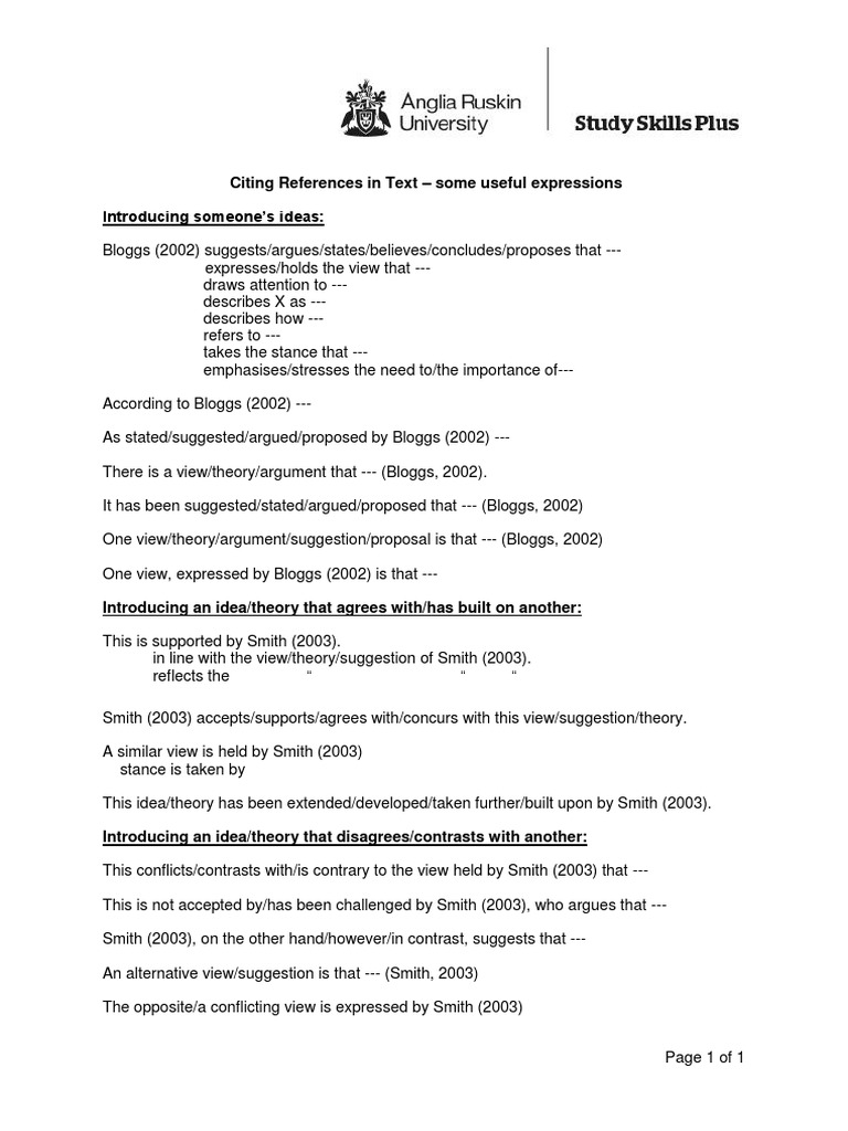 Citing References in Text | PDF