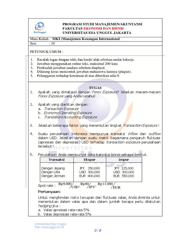 Tgs Mki 10 | PDF | Pengelolaan Keuangan & Uang