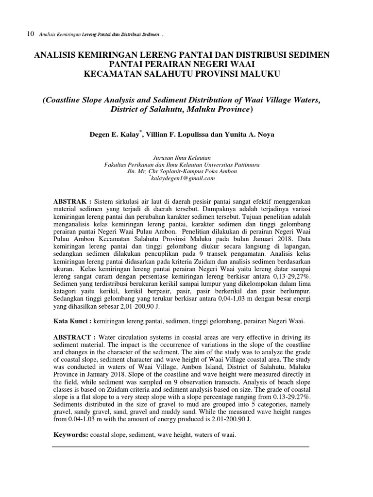 Jurnal Analisis-Kemiringan-Lereng-Pantai | PDF