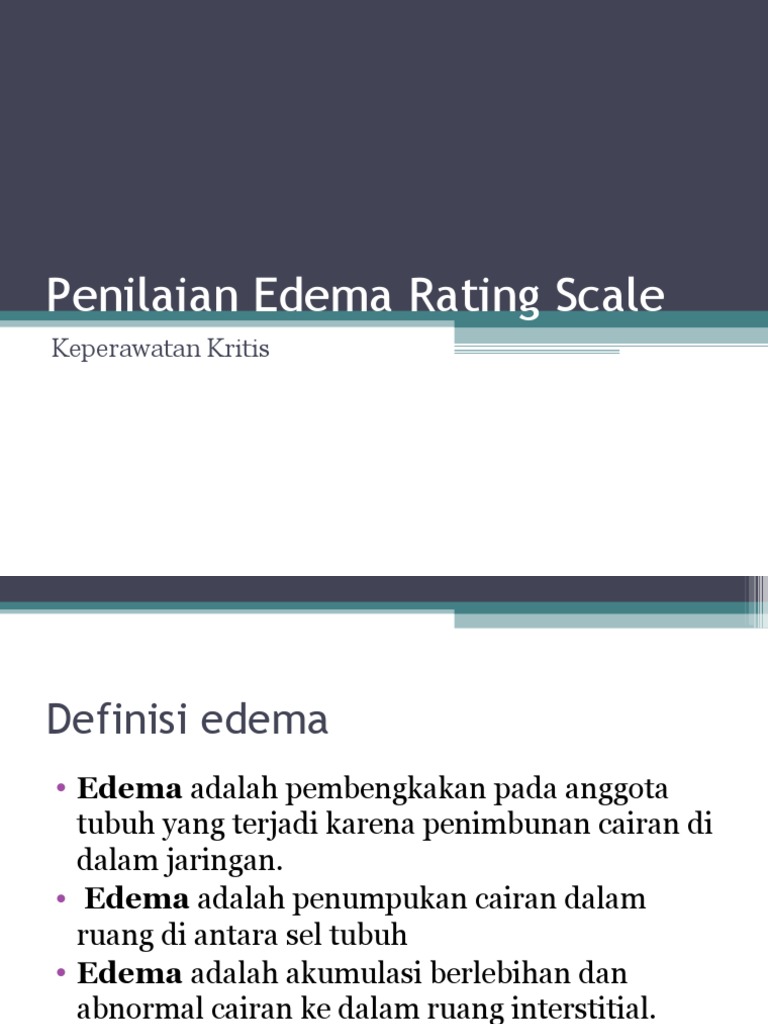 Penilaian Edema Rating Scale | PDF