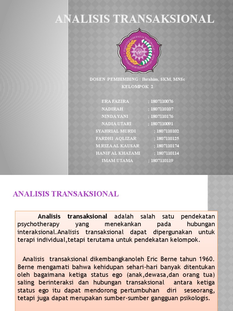 Analisis Transaksional | PDF