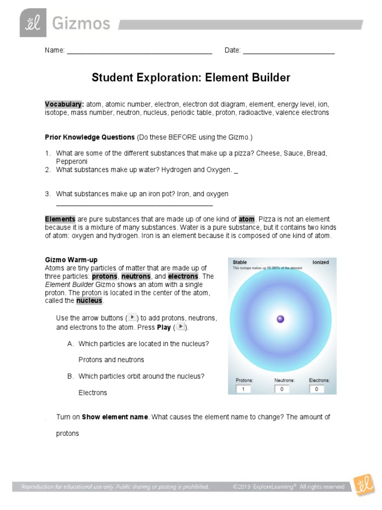 Element Builder: Atoms and Isotopes | PDF | Isotope | Atoms