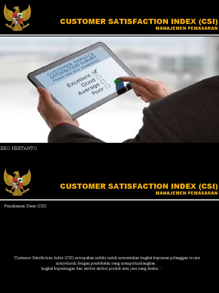 Customer Satisfaction Index Csi Model 1 | PDF