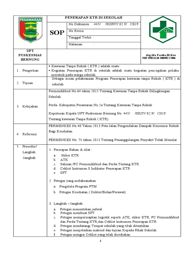Sop KTR | PDF | Pengembangan Diri | Sains & Matematika