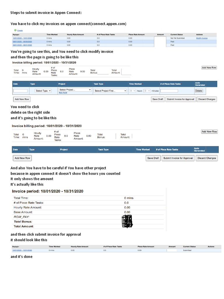 Invoice Submission Steps | PDF