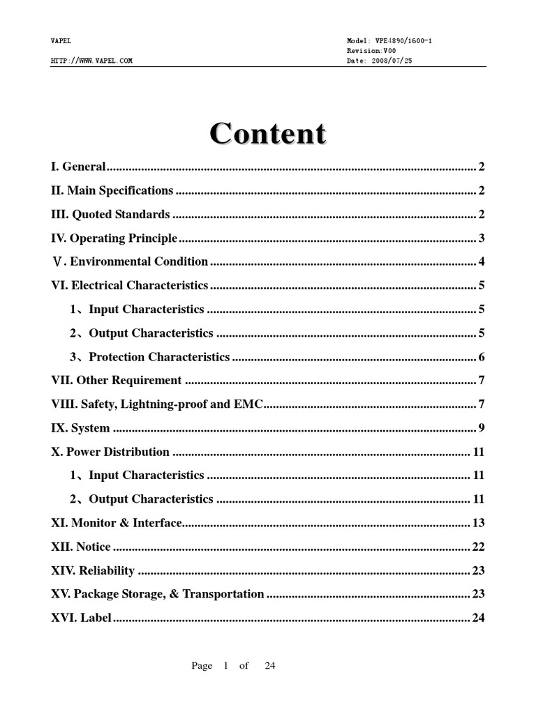 Rectifier Vapel X076V00 | PDF | Power Supply | Electromagnetic Compatibility