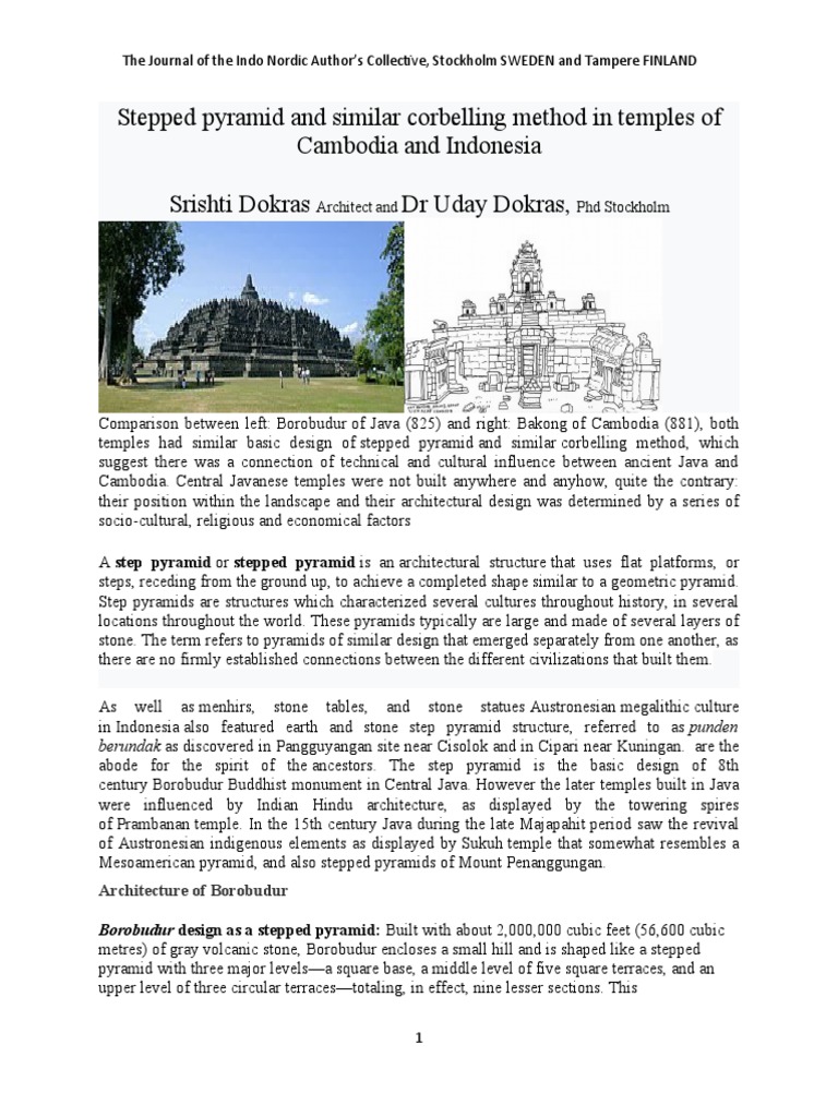 Stepped Pyramid and Similar Corbelling Method in Temples of Cambodia ...