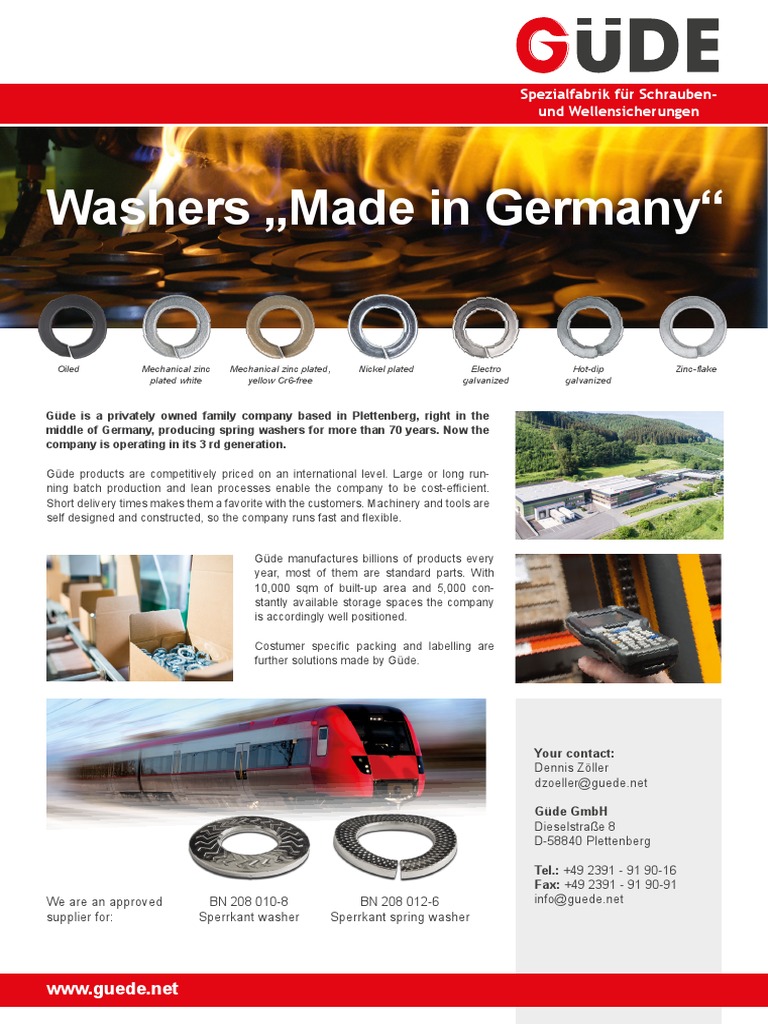 Washers Made in Germany": Spezialfabrik Für Schrauben-Und ...