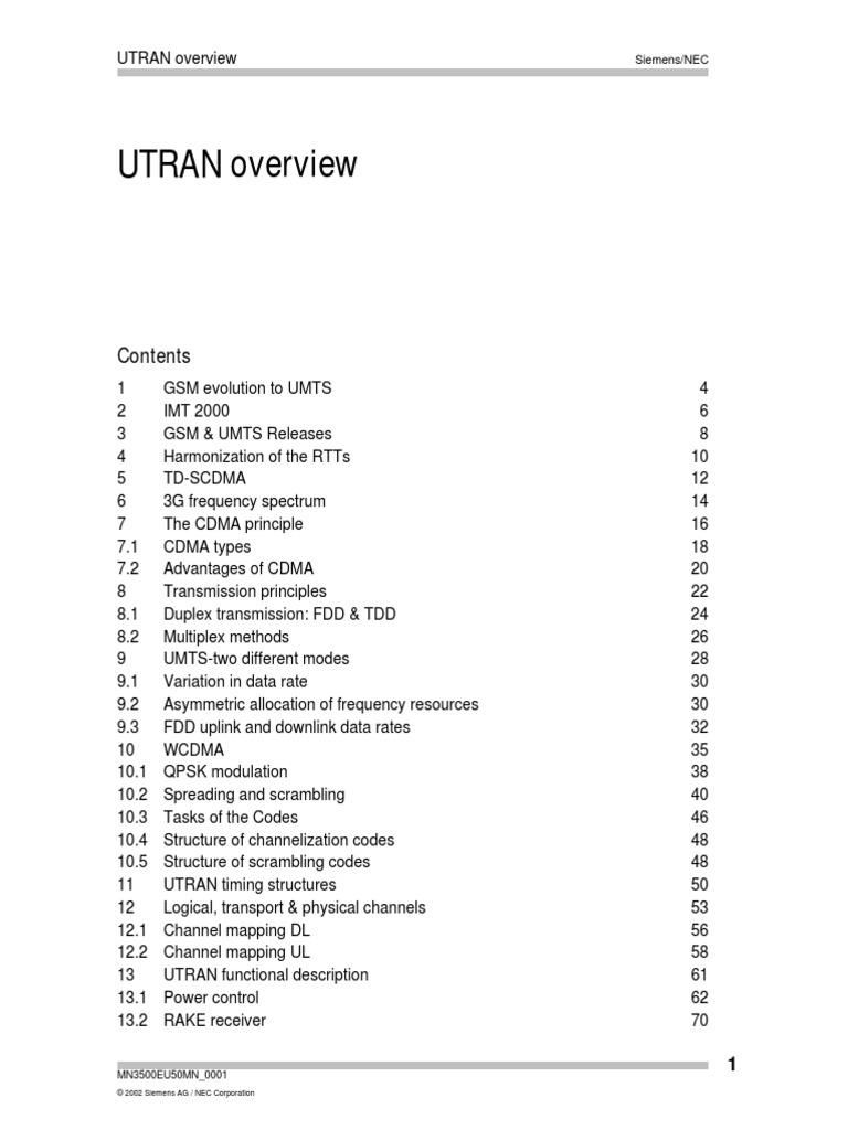 Utran Overview | PDF | General Packet Radio Service | 3 G