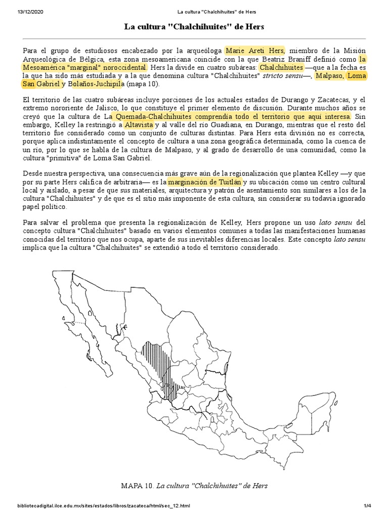 Cultura Chalchihuites: Orígenes y Características | PDF | Mesoamérica ...