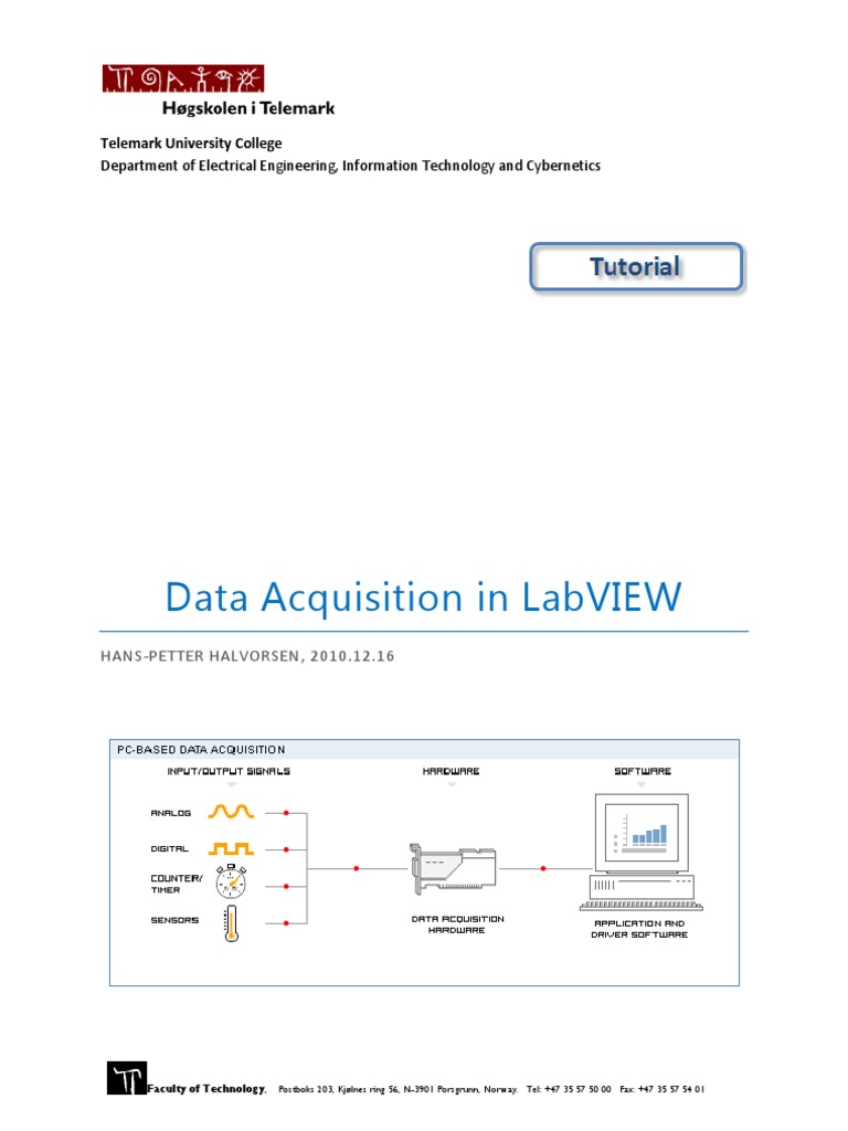 Data Acquisition in LabVIEW With USB NI USB-6009 | PDF | Data ...