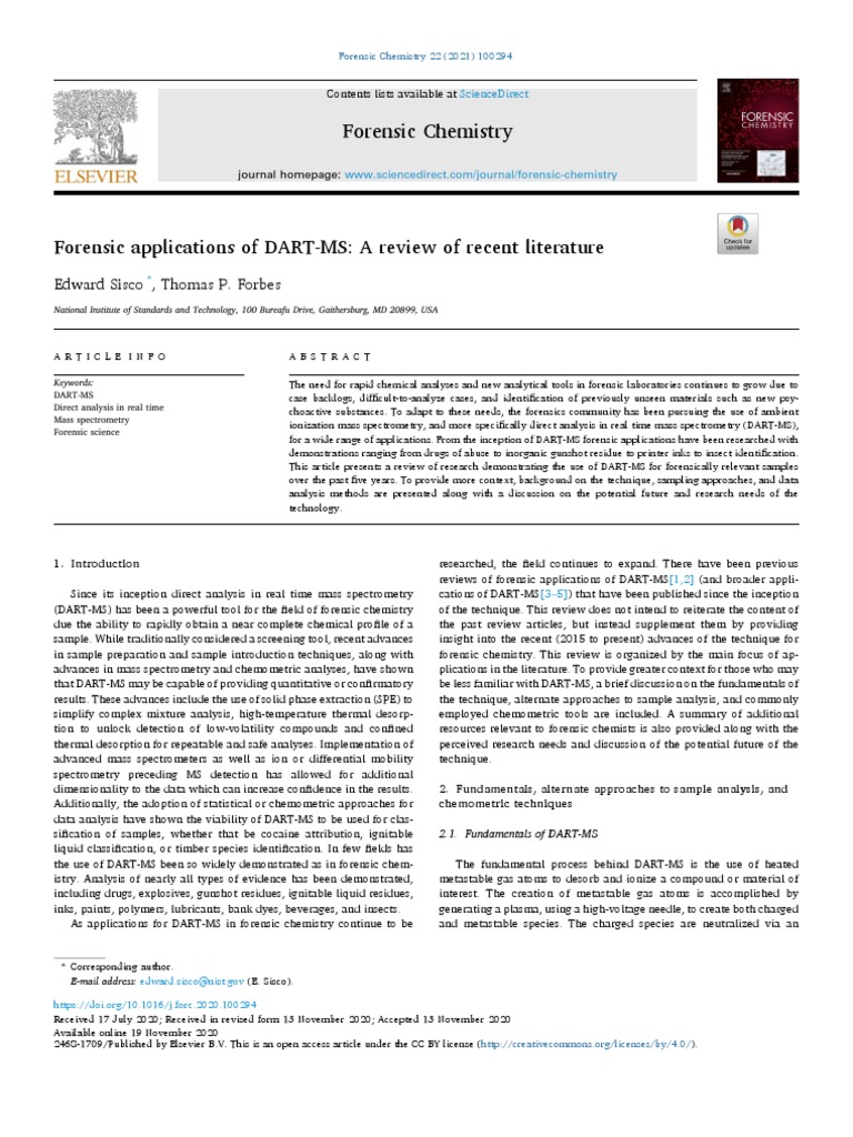 Forensic Chemistry: Edward Sisco, Thomas P. Forbes | PDF | Tandem Mass ...